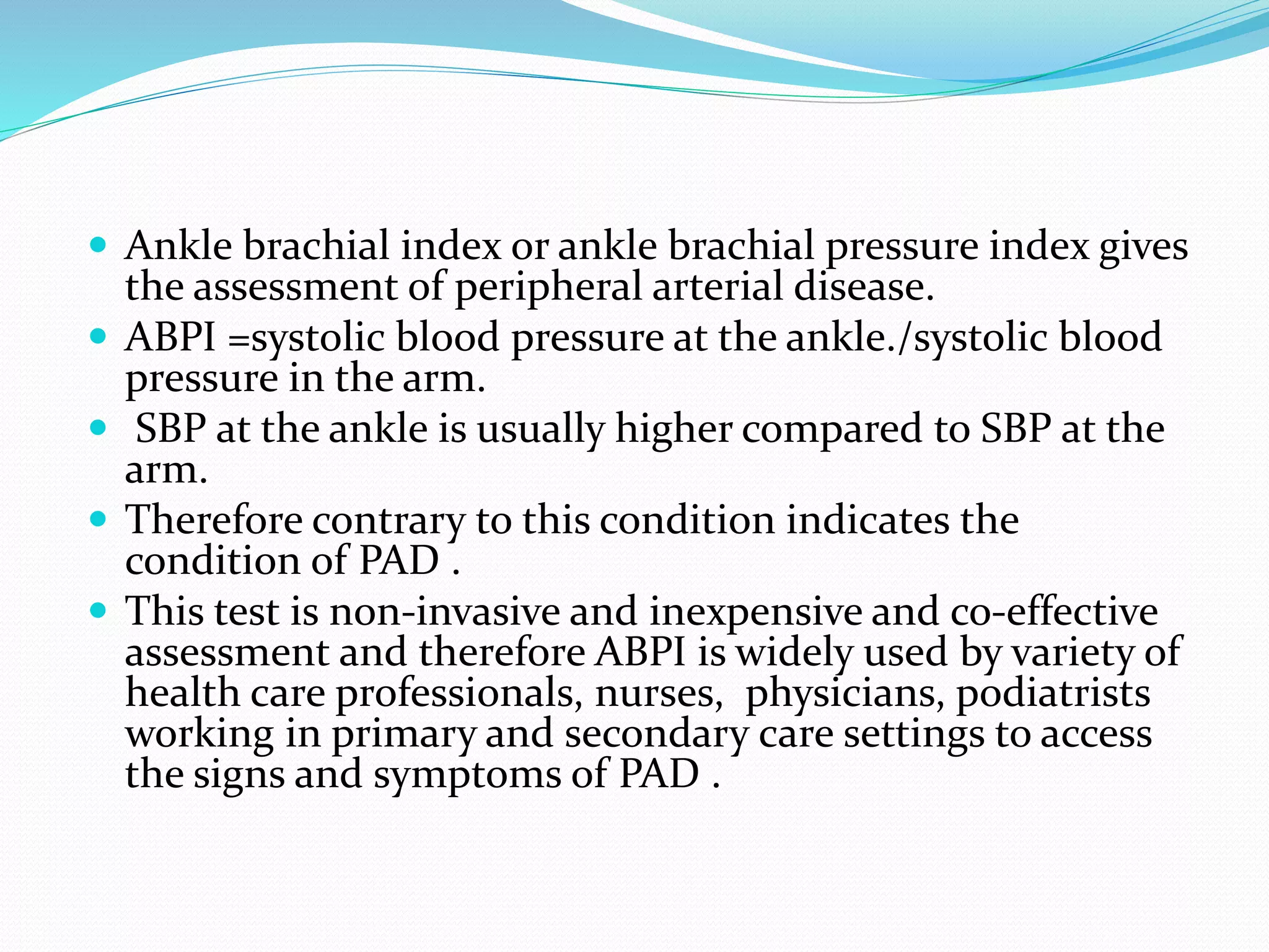Assessment of ankle_brachial_pressure_index_in_drivers | PPTX