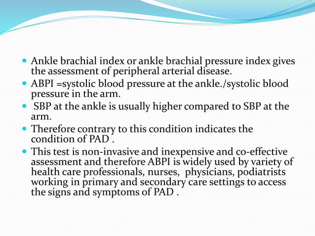 Assessment of ankle_brachial_pressure_index_in_drivers | PPT