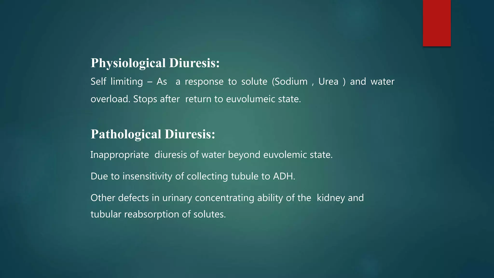 Assessment of anuria & management of post obstructive diuresis | PPT