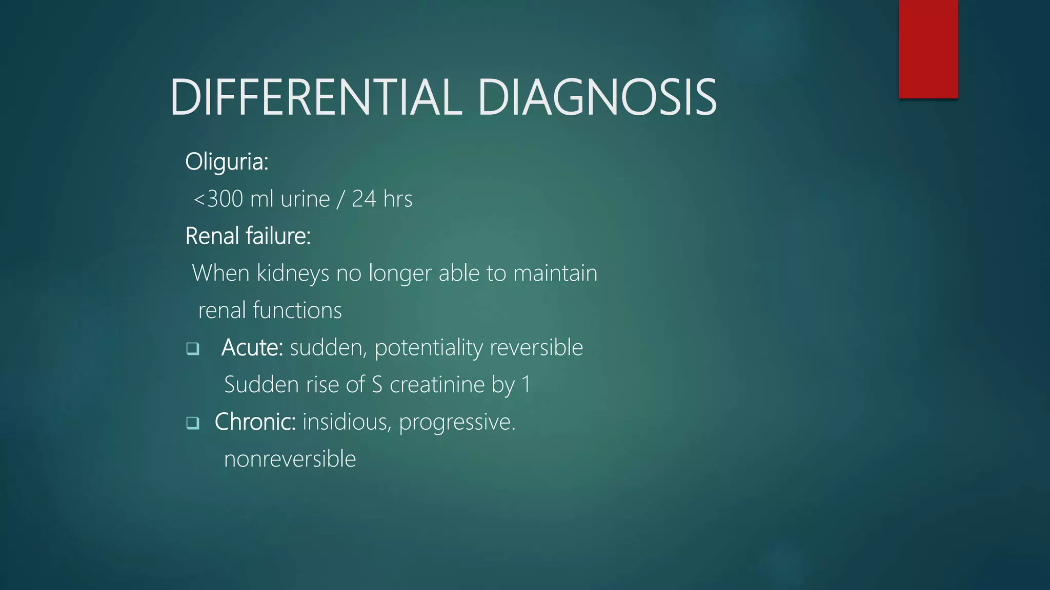 Assessment of anuria & management of post obstructive diuresis | PPT