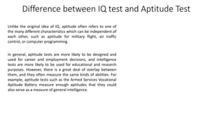 Assessment of aptitude | PPTX