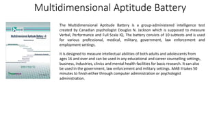 Assessment of aptitude | PPTX