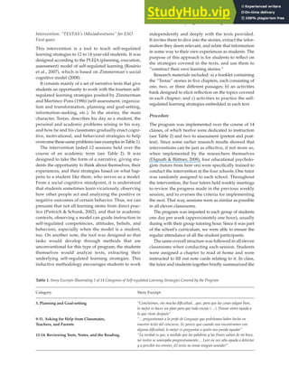 Assessment Of A Self-Regulated Learning Intervention | PDF