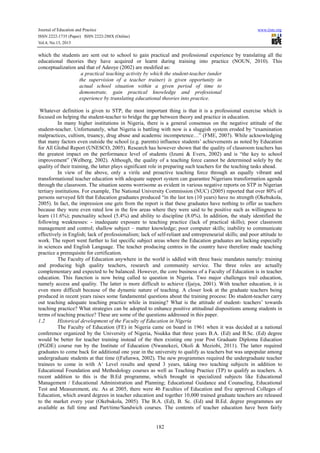 Assessment of attitude of education students towards teaching practice ...