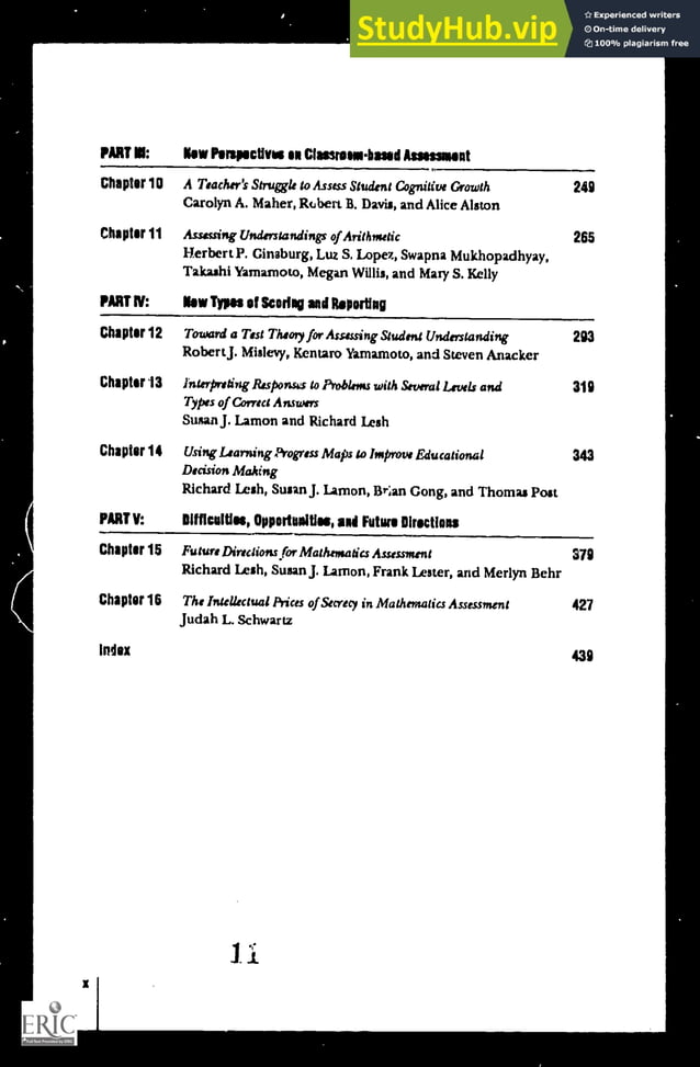 Assessment Of Authentic Performance In School Mathematics. AAAS Press ...
