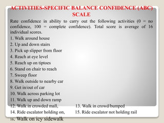Assessment of balance | PPTX