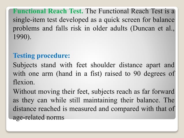 Assessment of balance | PPTX | Physical Therapy | Wellness