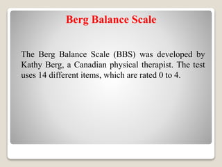 Assessment of balance | PPTX