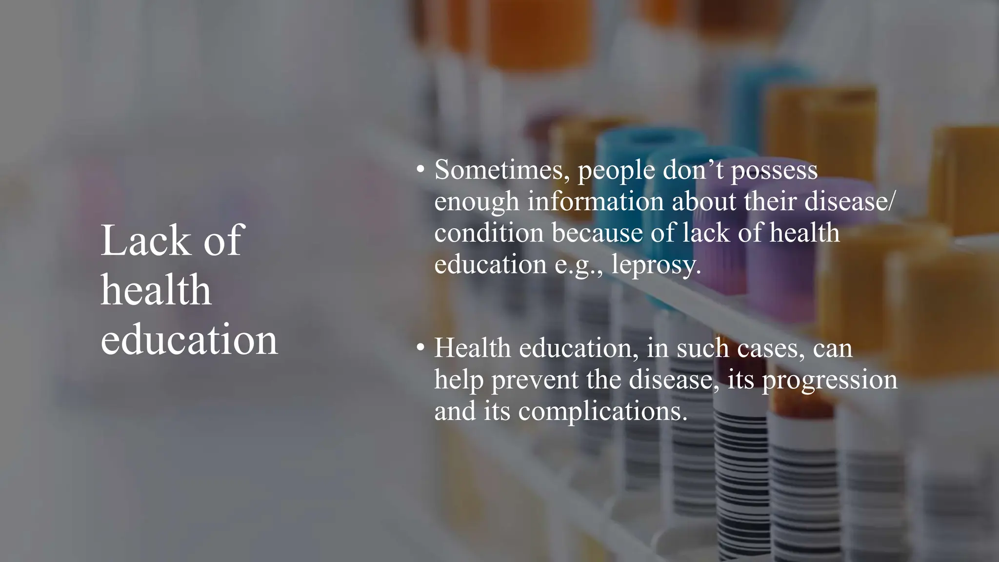 Assessment of barriers to good health and health seeking behaviour | PPTX
