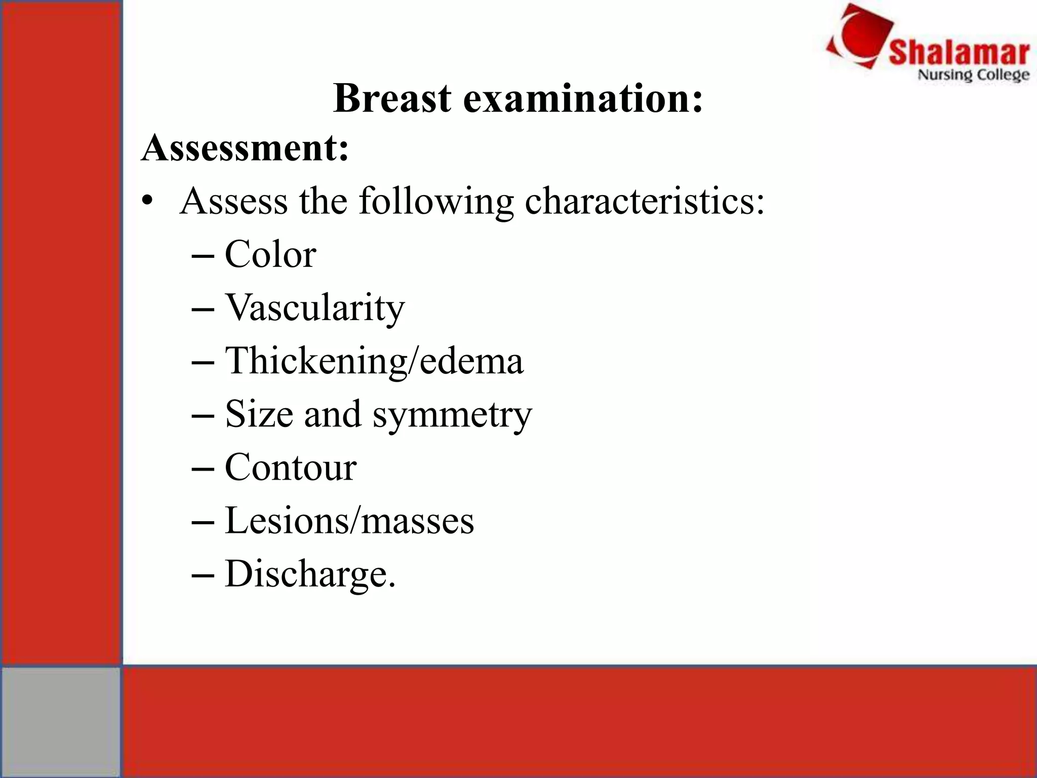 Assessment of breast axila and genitalia | PPT