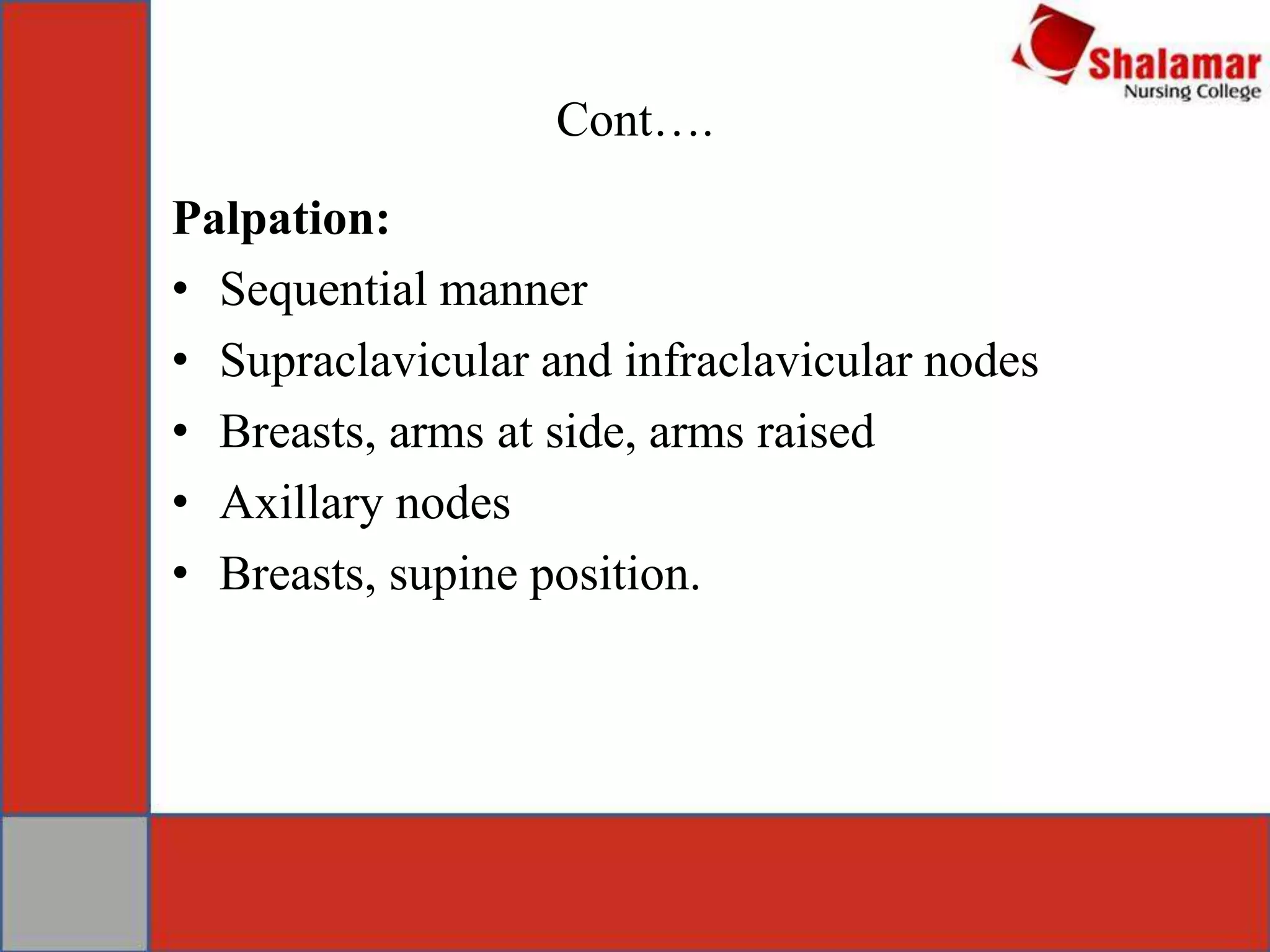 Assessment of breast axila and genitalia | PPT