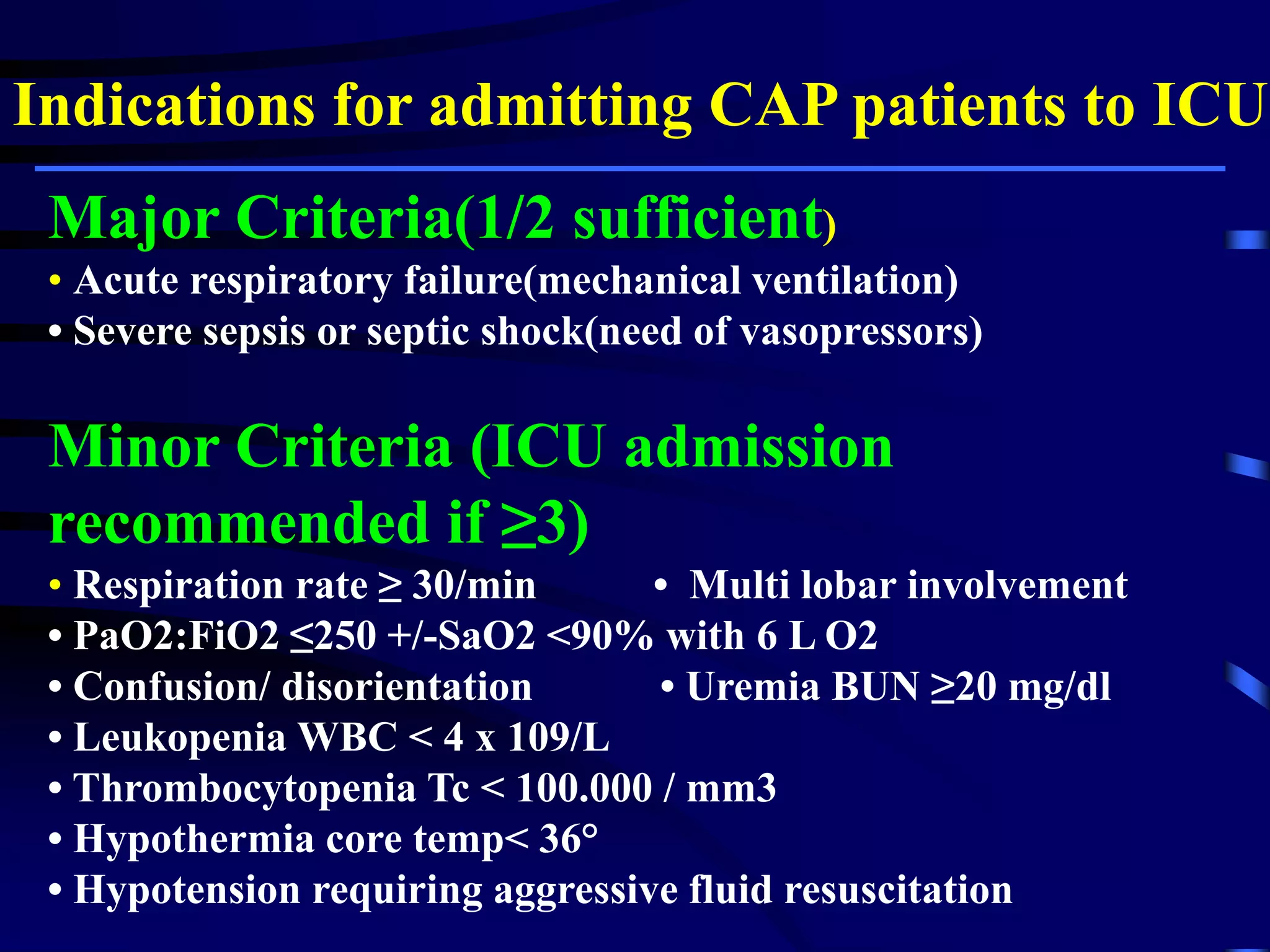 Assessment of CAP Severity by Pneumonia Scores | PDF