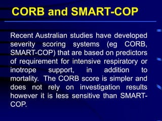 Assessment of CAP Severity by Pneumonia Scores | PDF