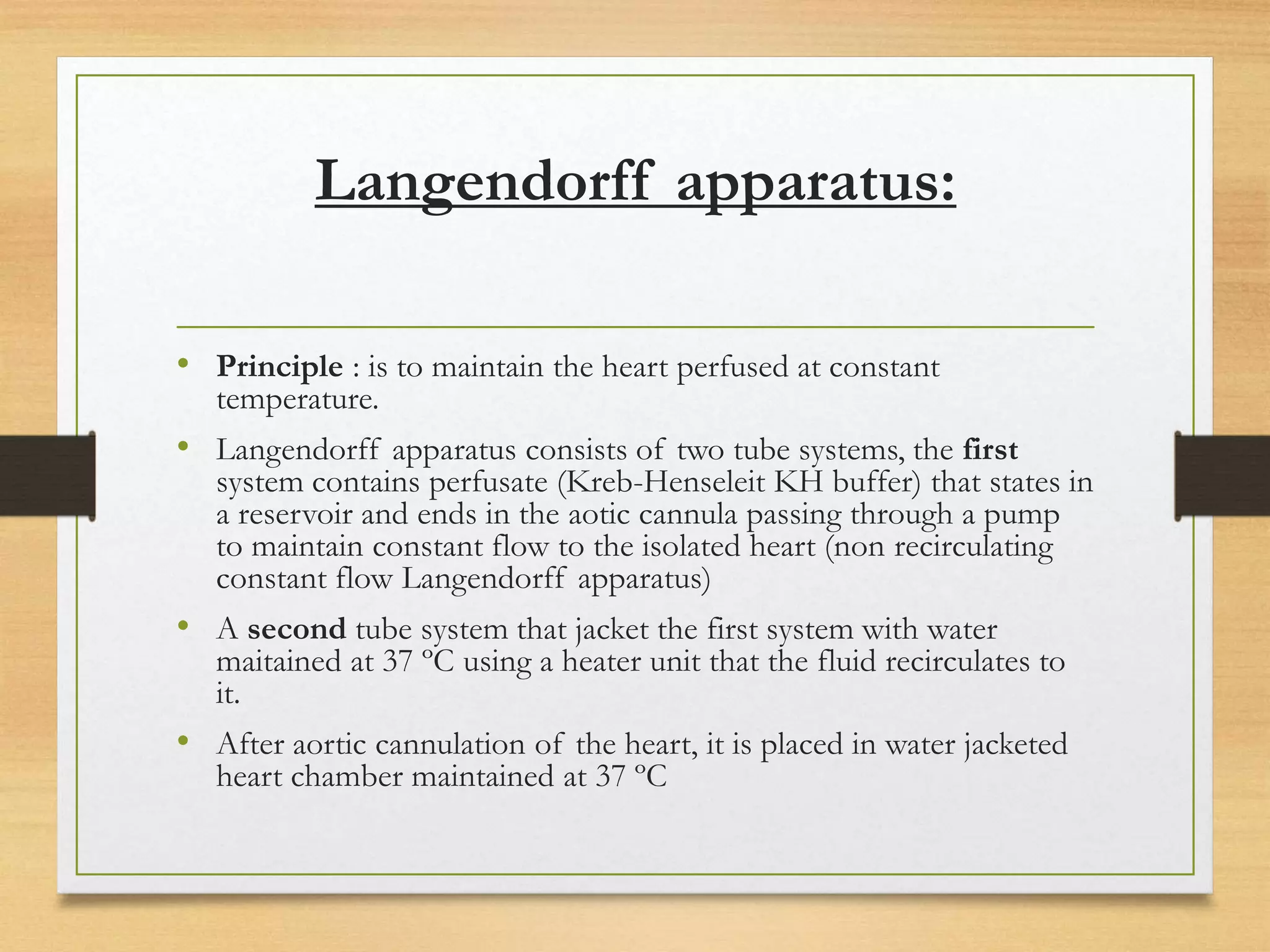 Assessment of cardiac contractility using langendorff apparatus ...