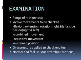 Assessment of cervical spine | PPTX