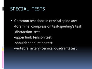 Assessment of cervical spine | PPTX