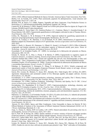 Assessment of color, capsaicinoids, carotenoids and fatty acids ...
