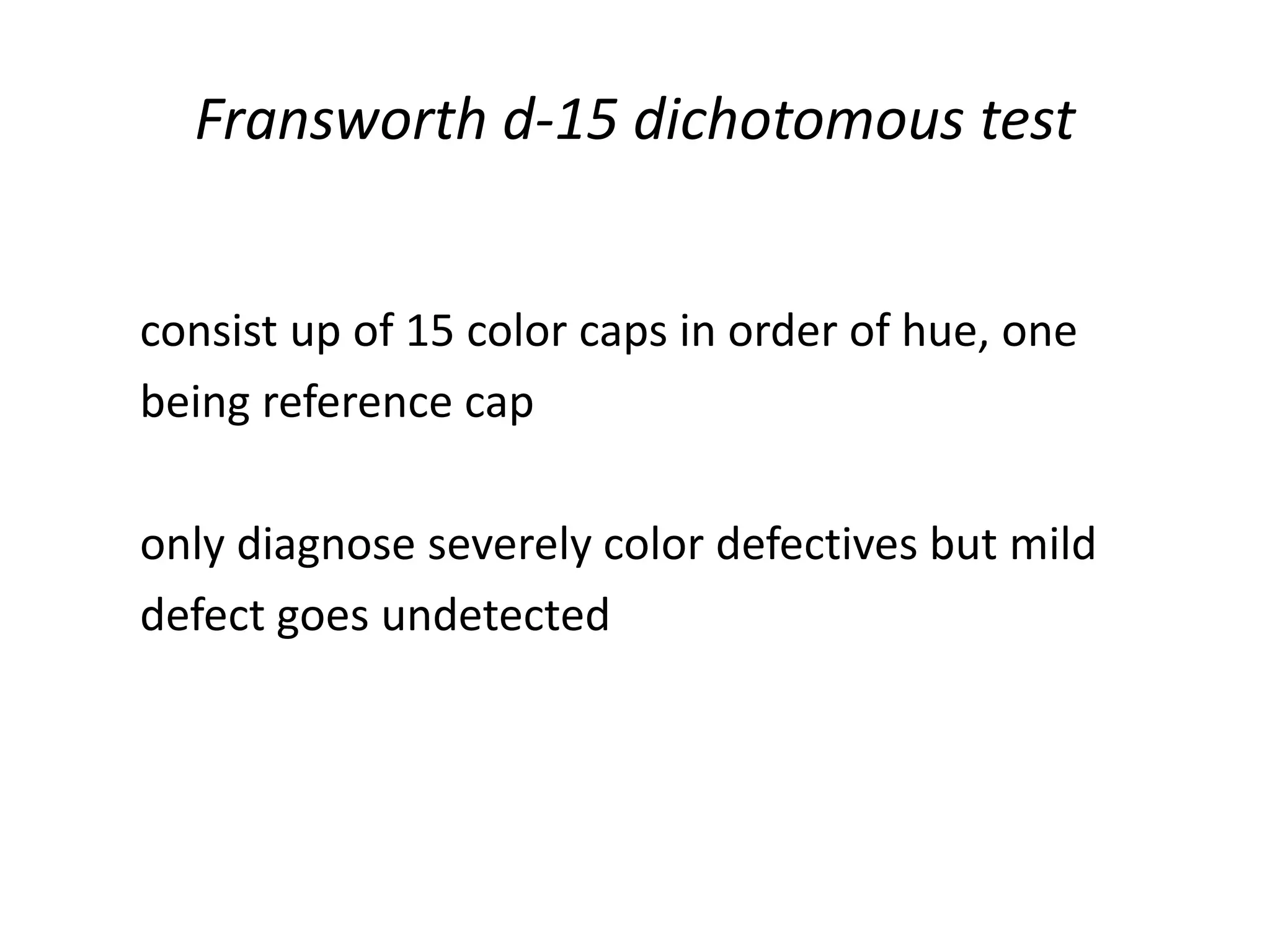 Assessment of color vision | PPT