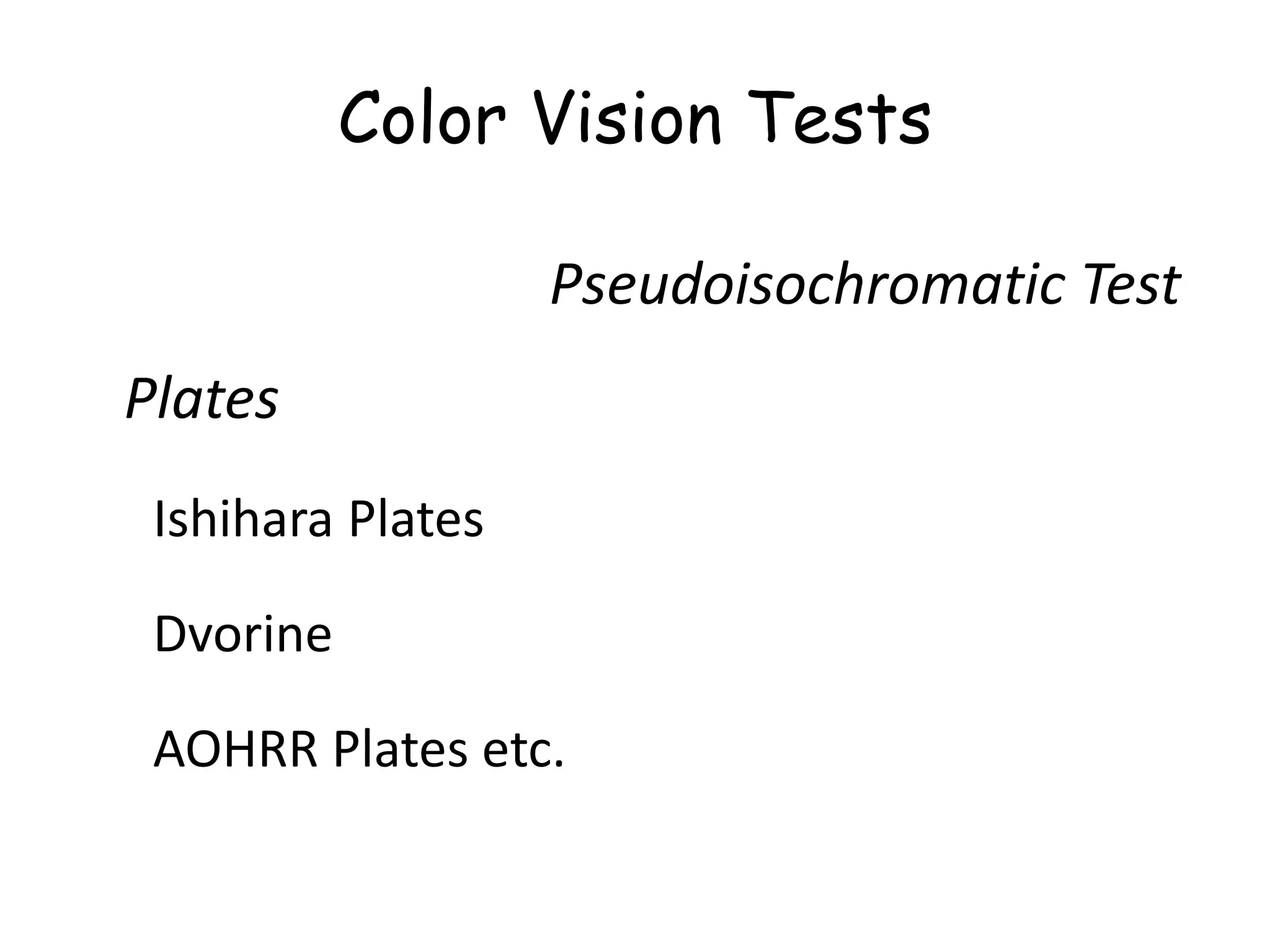Assessment of color vision | PPT