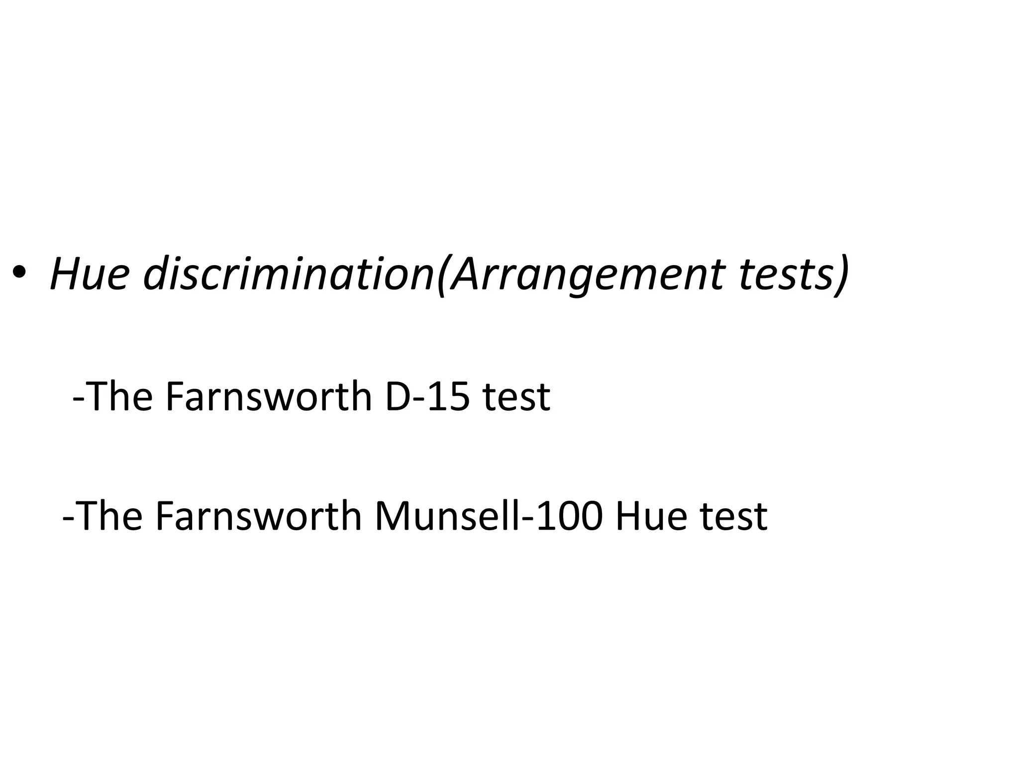 Assessment of color vision | PPT