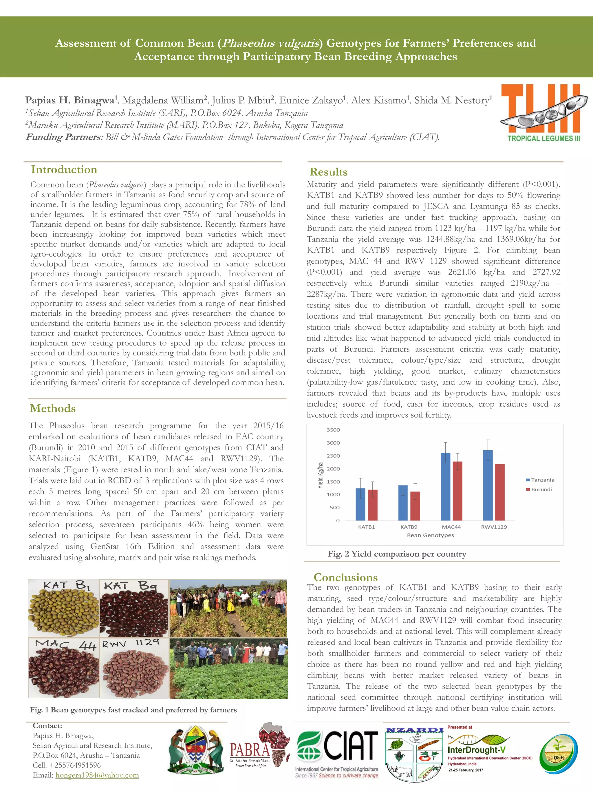 Assessment of common bean genotypes for farmers’ preferences | PDF