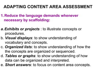 Assessment of content | PPT