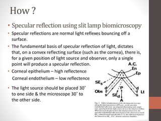 Assessment of corneal endothelium | PPTX