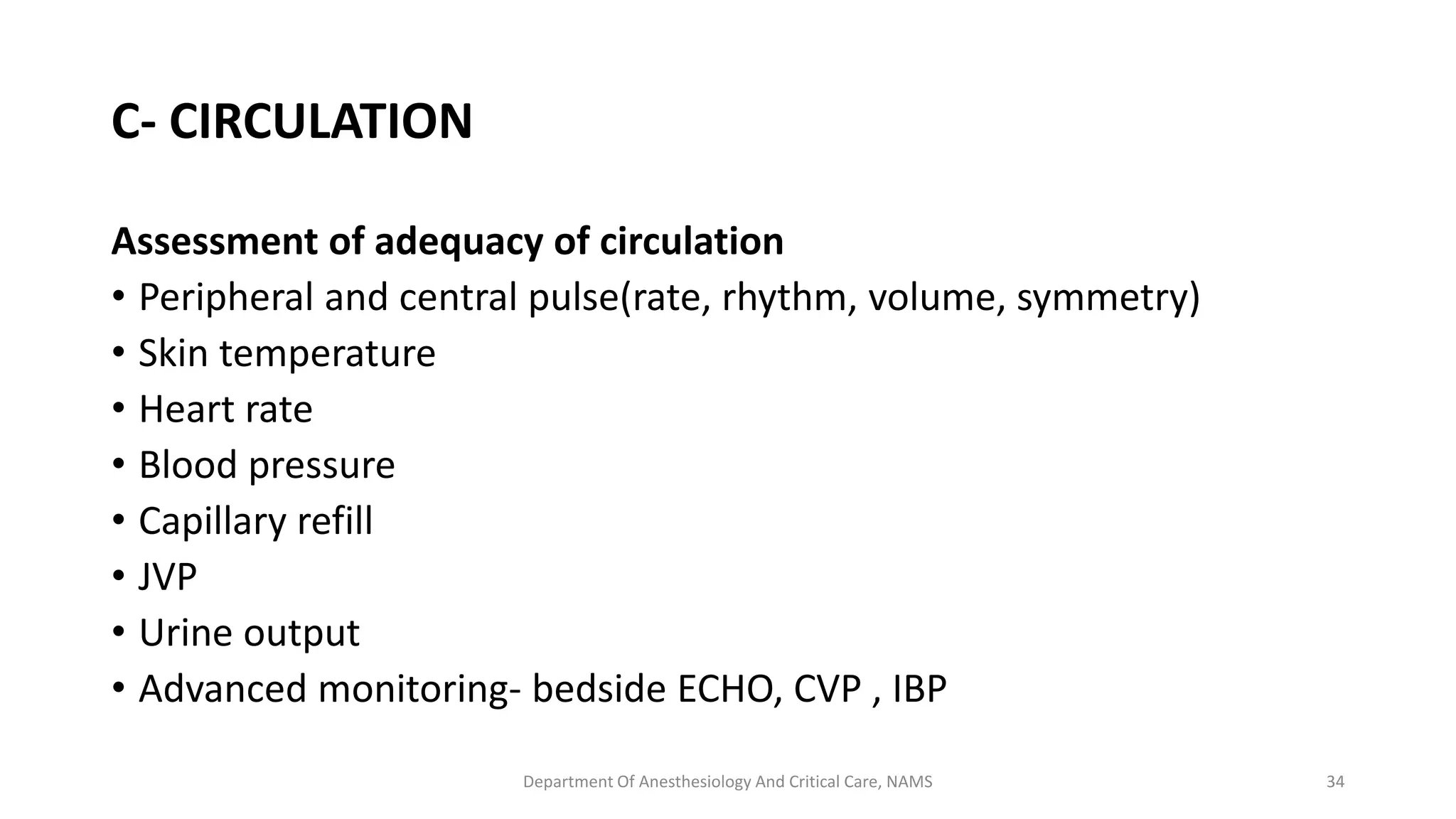 Assessment of critically ill patients | PPTX