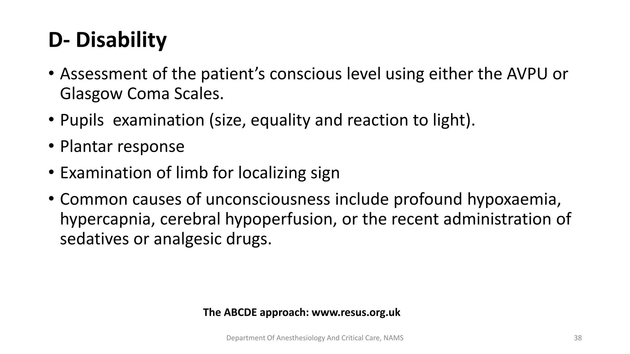 Assessment of critically ill patients | PPTX