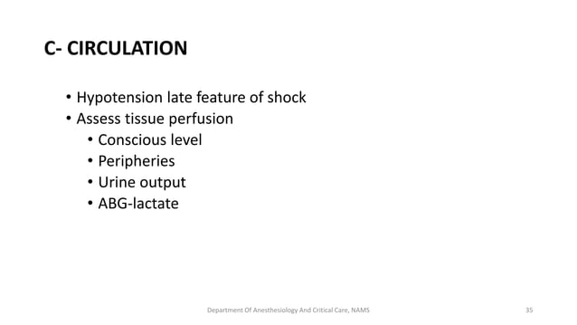 Assessment of critically ill patients | PPTX