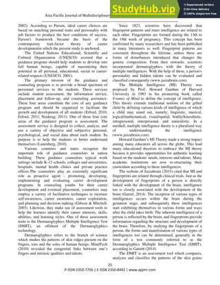 Assessment Of Dermatoglyphics Multiple Intelligence Test (DMIT) Reports ...