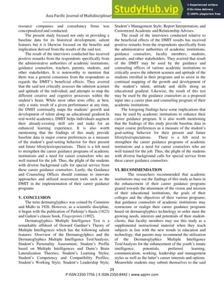 Assessment Of Dermatoglyphics Multiple Intelligence Test (DMIT) Reports ...