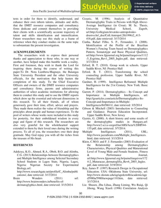 Assessment Of Dermatoglyphics Multiple Intelligence Test (DMIT) Reports ...
