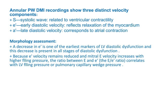Assessment of diastolic function by echo | PPTX