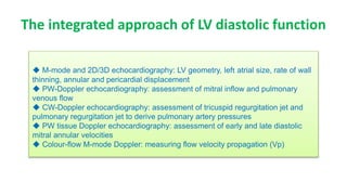 Assessment of diastolic function by echo | PPTX