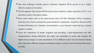 Assessment of different irrigation techniques on the penetration ...