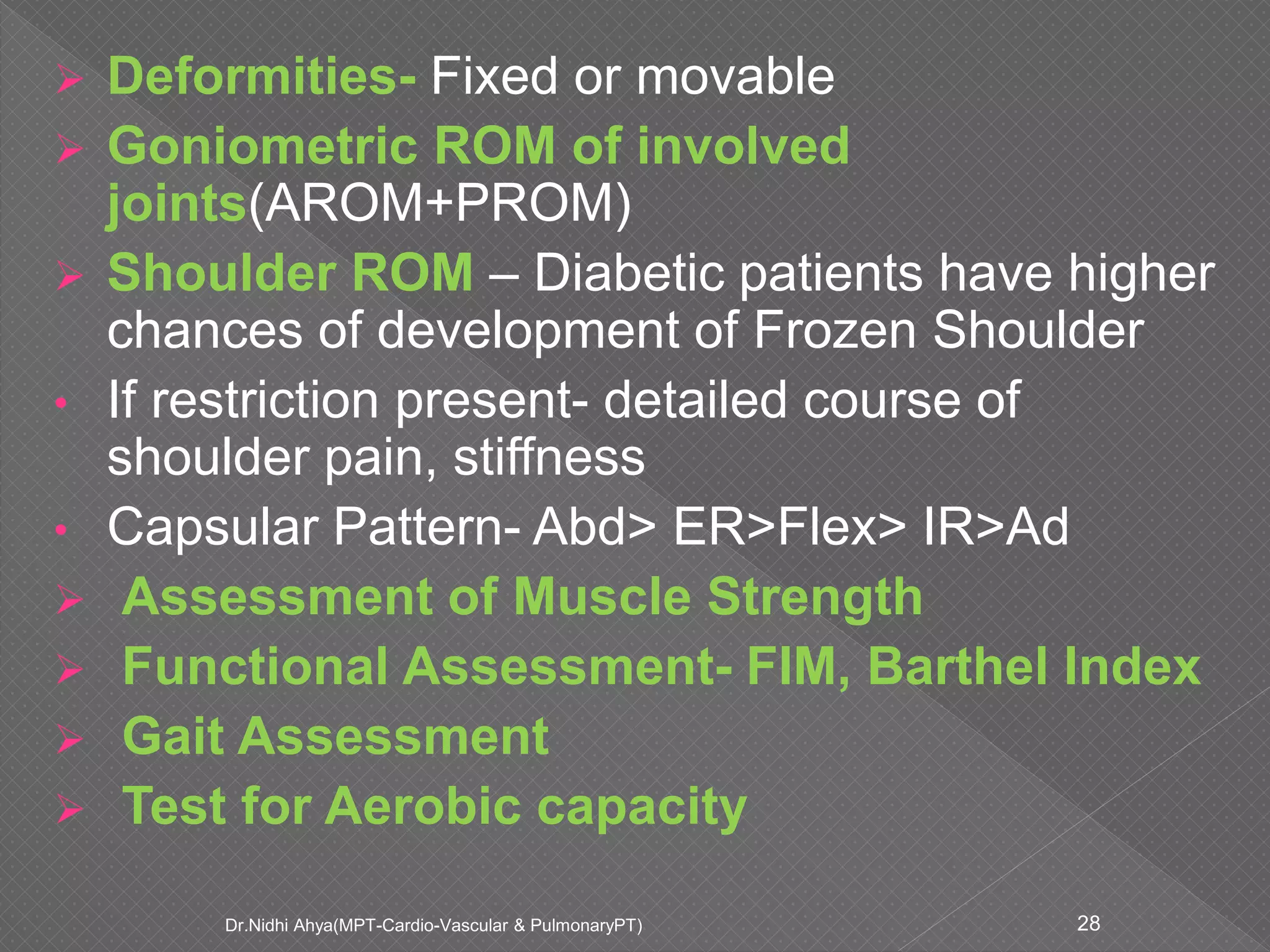 Assessment of DM and diabetic foot | PPTX