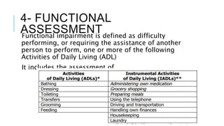 assessmentofelderly and its technic and it equipment | PPT