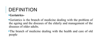 Geriatric Assessment , Assessment of Elderly | PPT