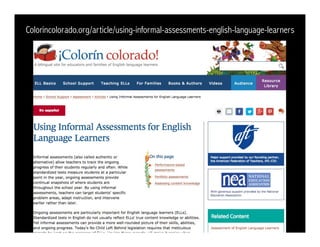 Strategies and Tools for Assessing ELs | PDF