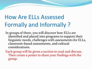 Assessment of english language learners 1 | PPTX