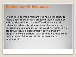 Assessment of evidence | PPTX