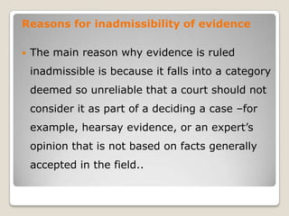 Assessment of evidence | PPTX