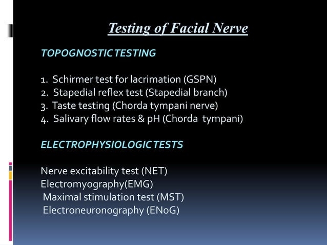 Assessment of facial nerve function | PPTX | Ear, Nose and Throat ...