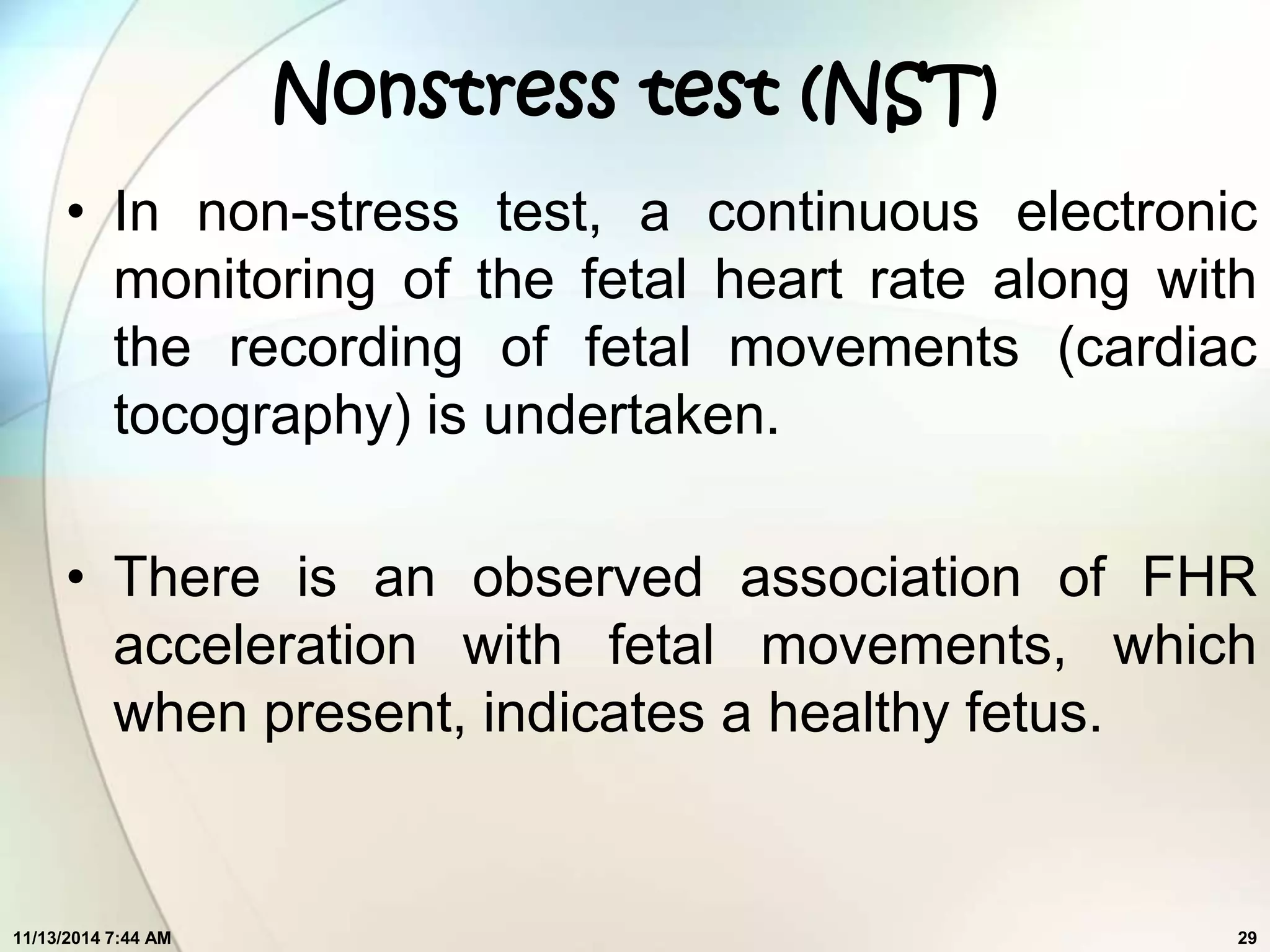 Assessment of fetal wellbeing | PPTX