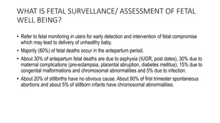 ASSESSMENT OF FETAL WELL BEING in obstetric bms.pptx | Pregnancy ...