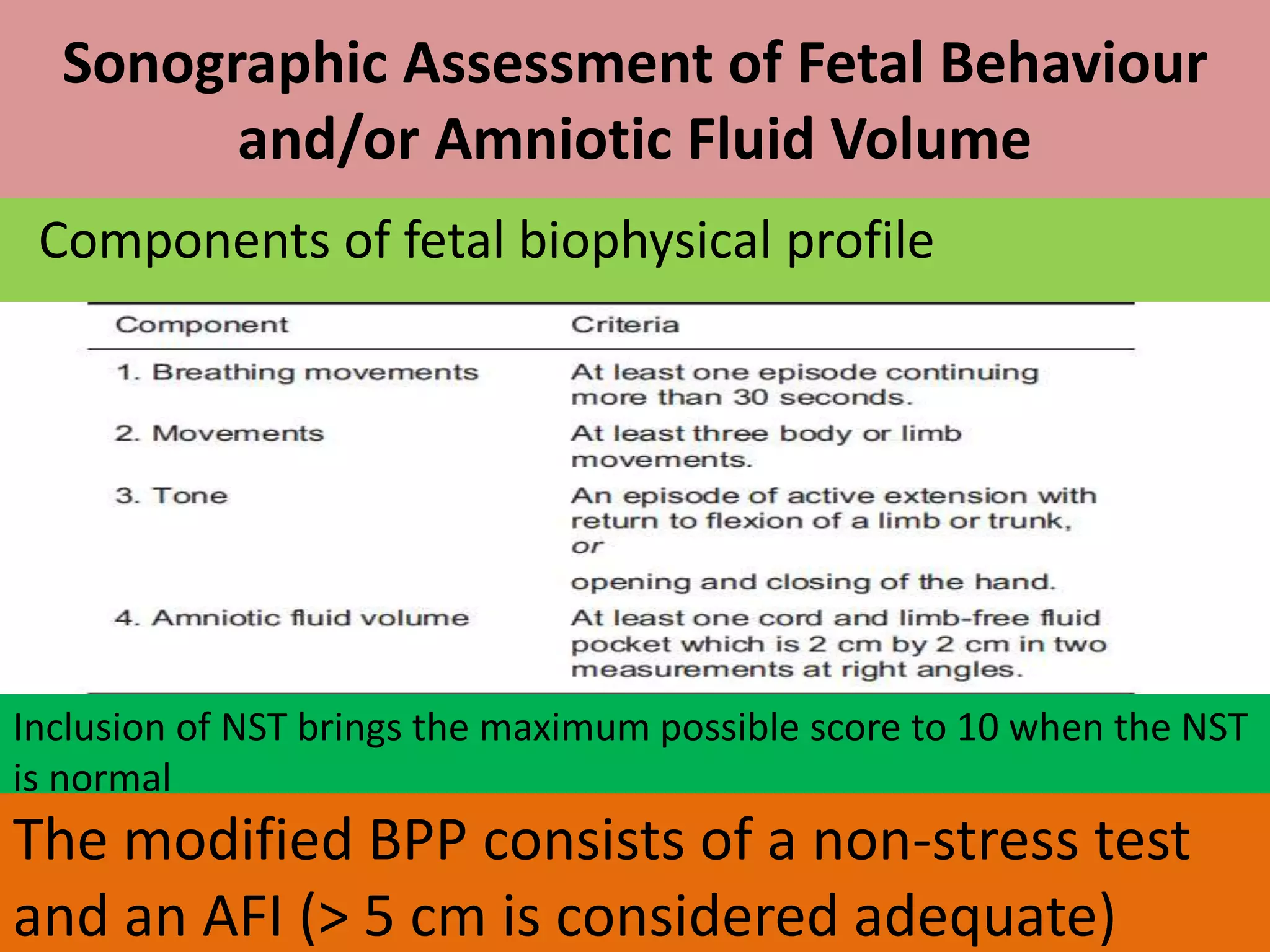 Assessment of fetal wellbeing in pregnancy and labour jaipur | PPTX