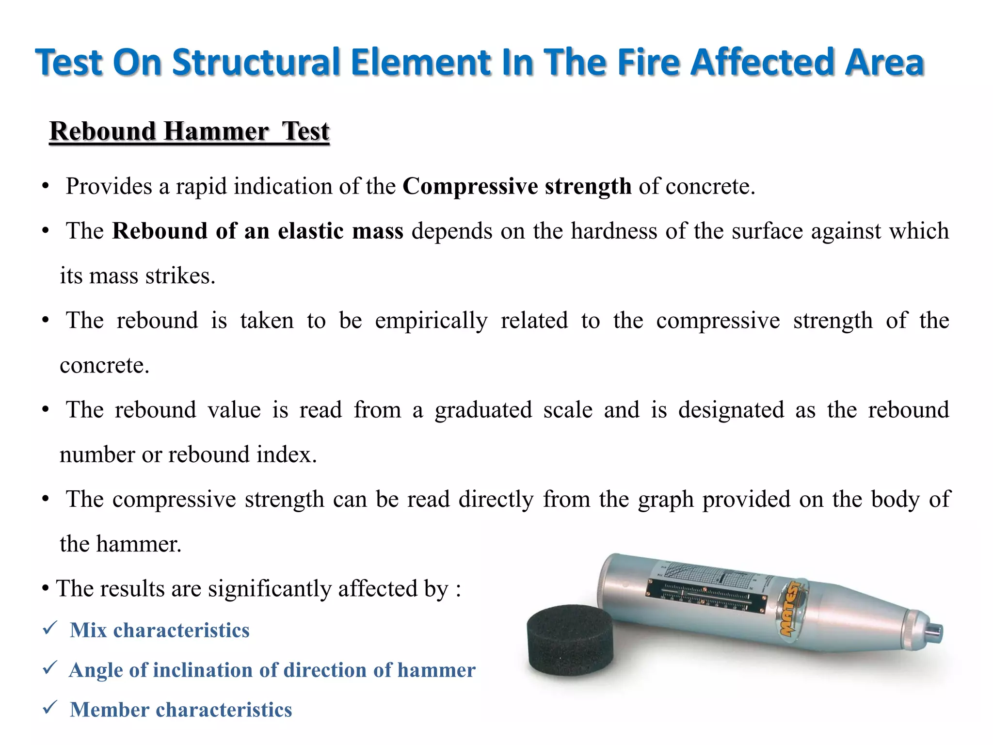 Assessment of fire damage and structural rectification process. | PDF