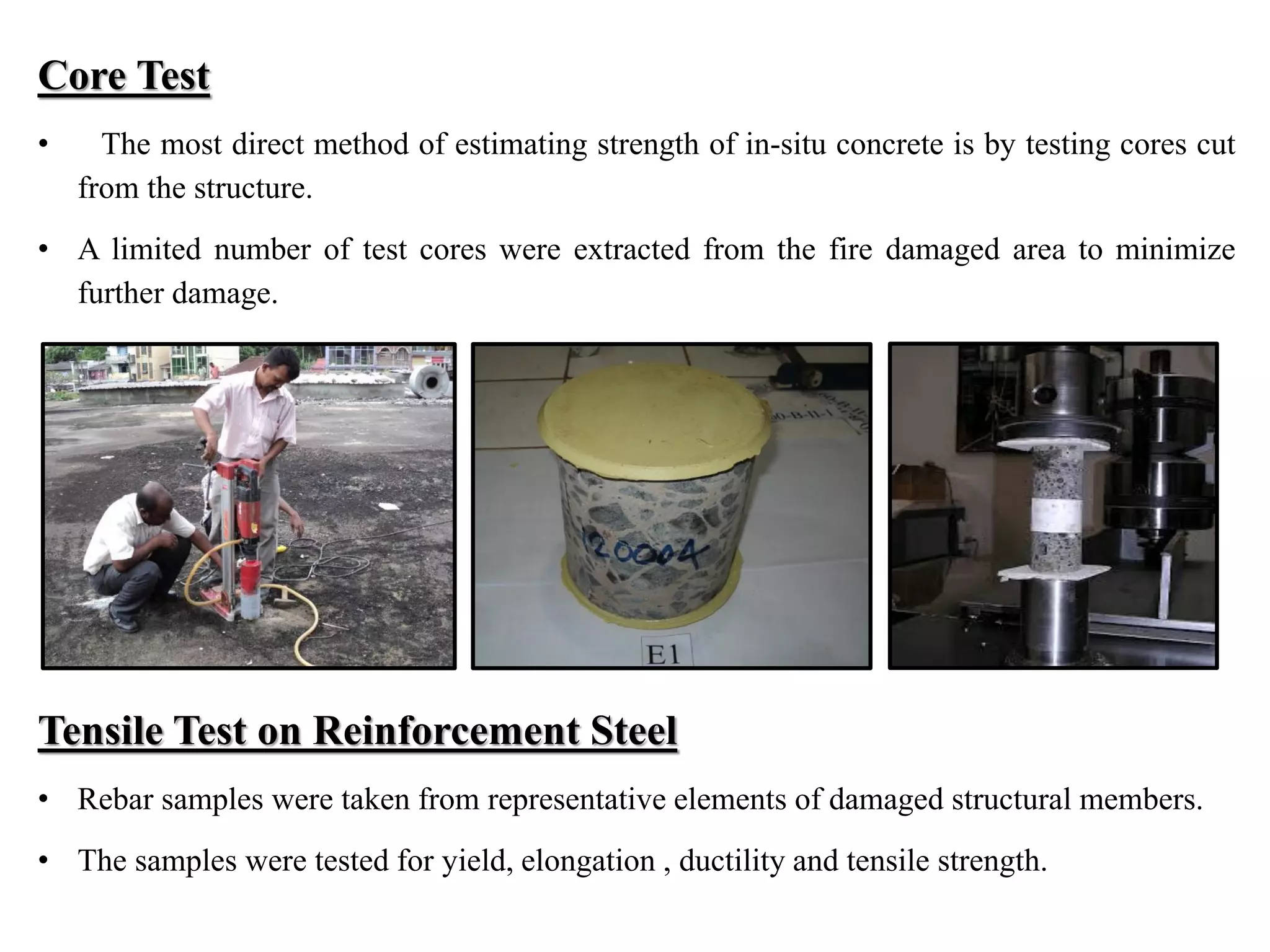 Assessment of fire damage and structural rectification process. | PDF