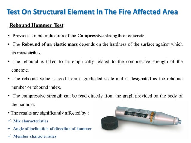 Assessment of fire damage and structural rectification process. | PDF ...